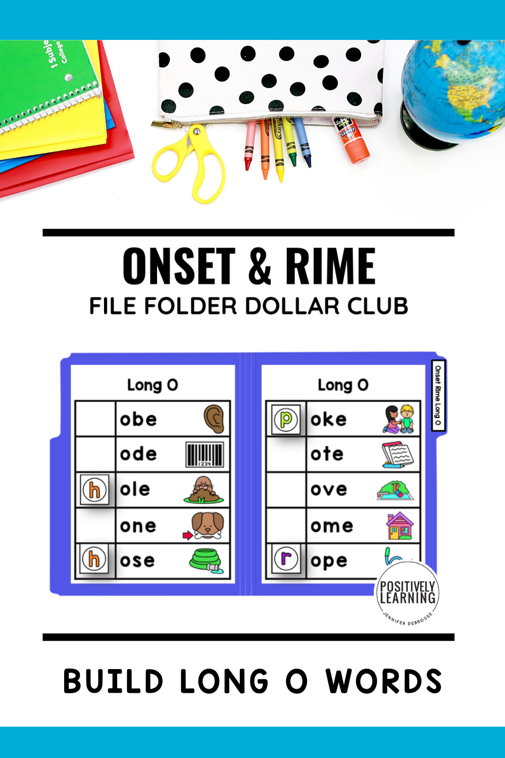 Long O CVCe Onset and Rime File Folder